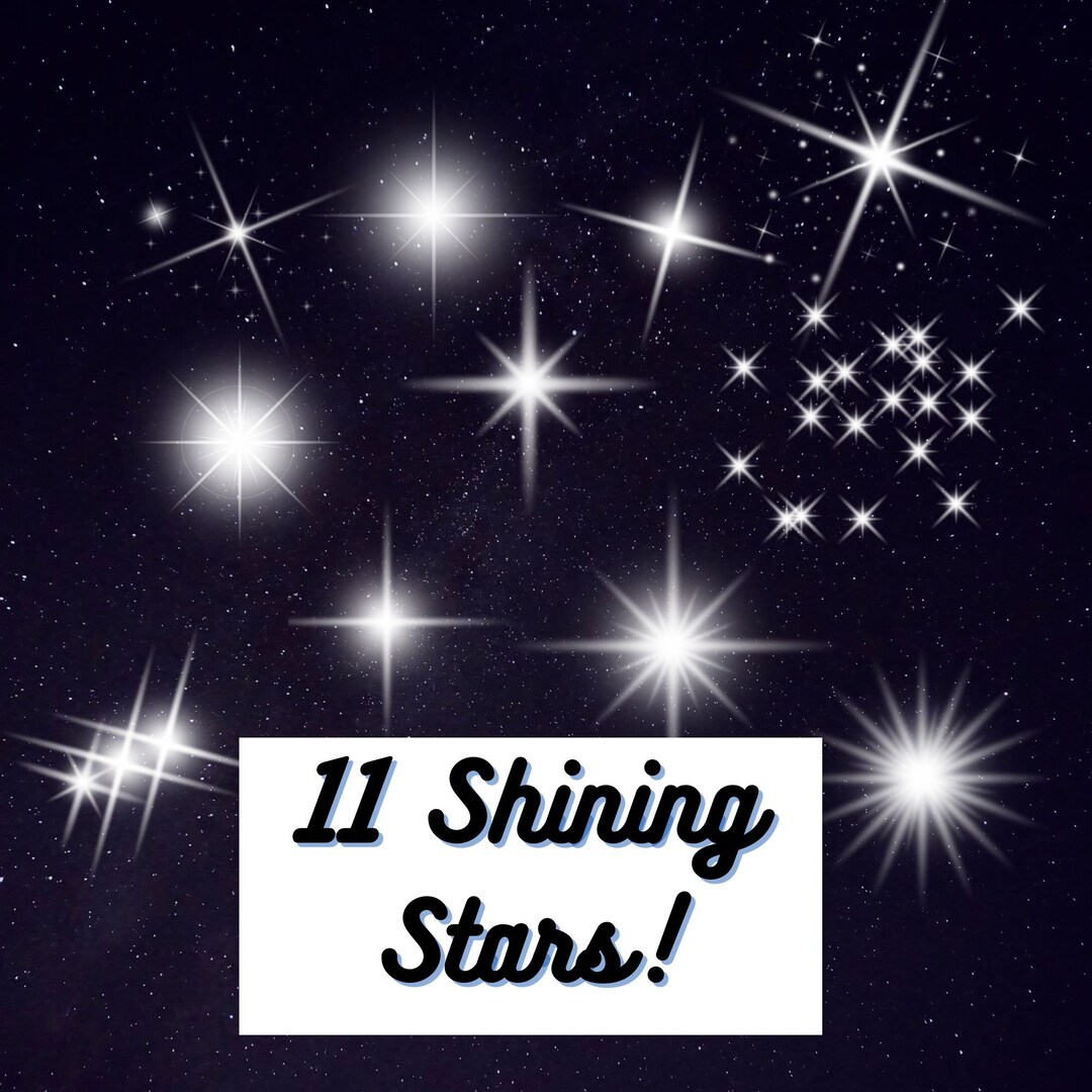 11 PNG Shining Stars Collection Clipart, Illuminated Glow Star Shine ...