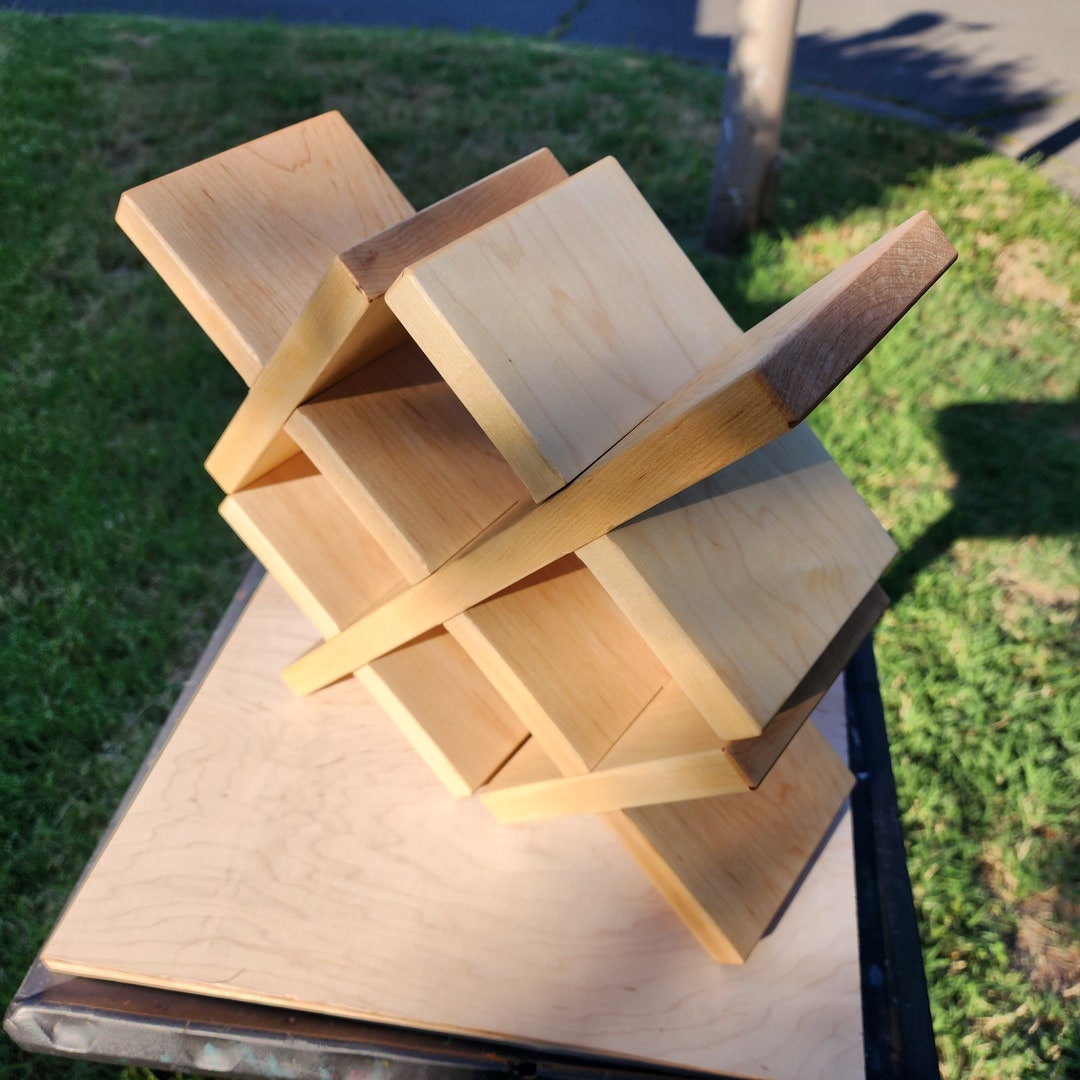 Wine Bottle Display Rack, Free Standing 6 Bottle Table Top, Bar or ...