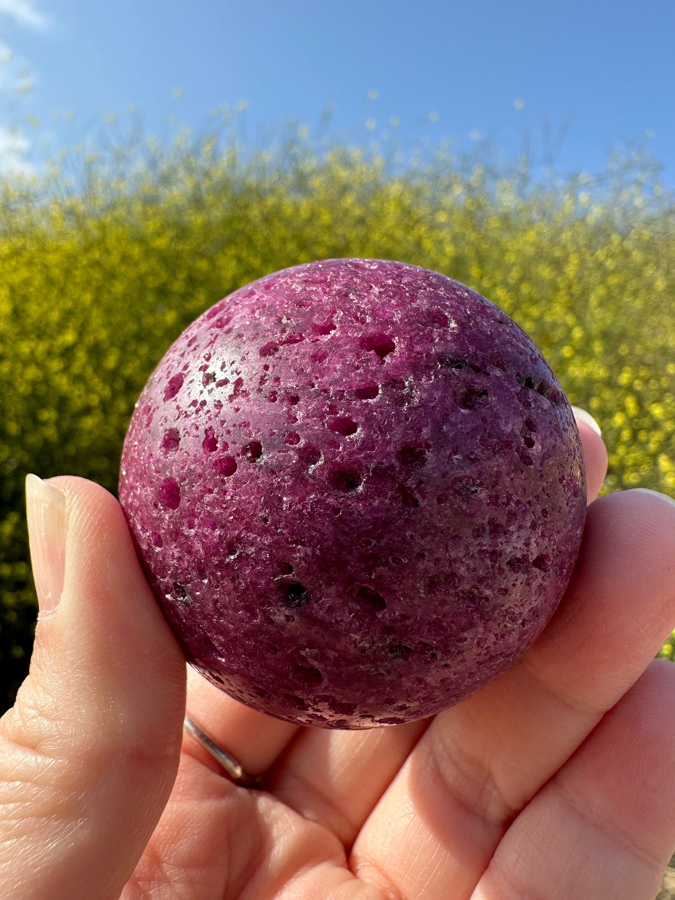 Natural Honeycomb Ruby Sphere - Etsy