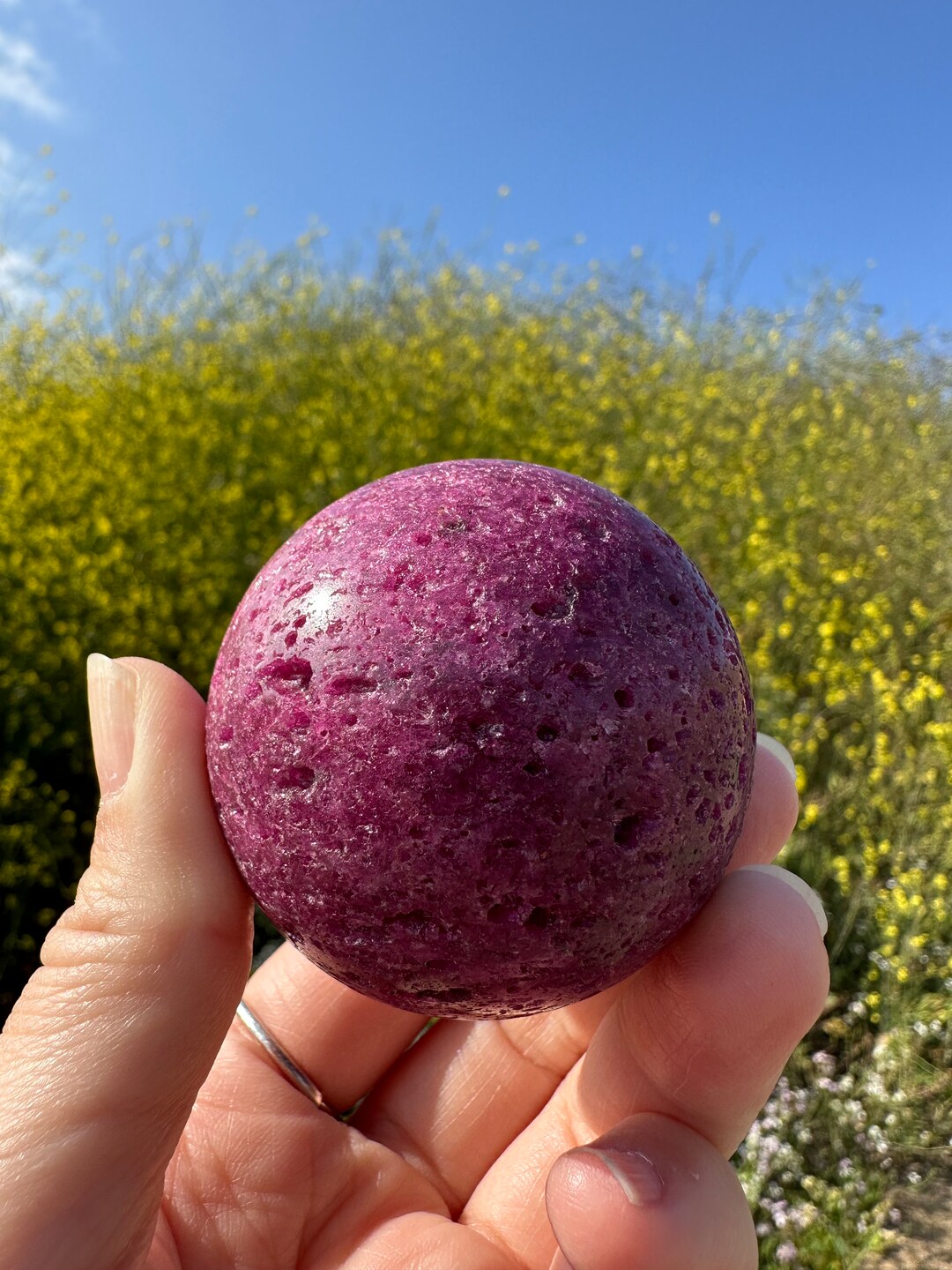 Natural Honeycomb Ruby Sphere - Etsy
