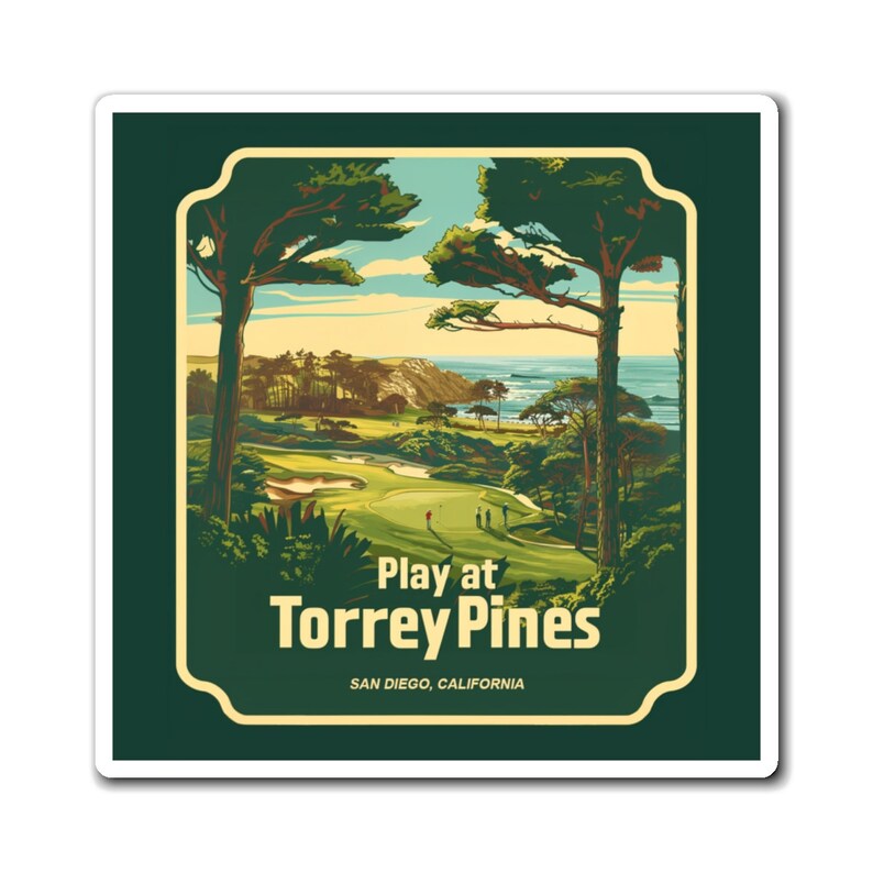 Torrey Pines Magnet - San Diego Golf Course Kitchen Decor - Etsy