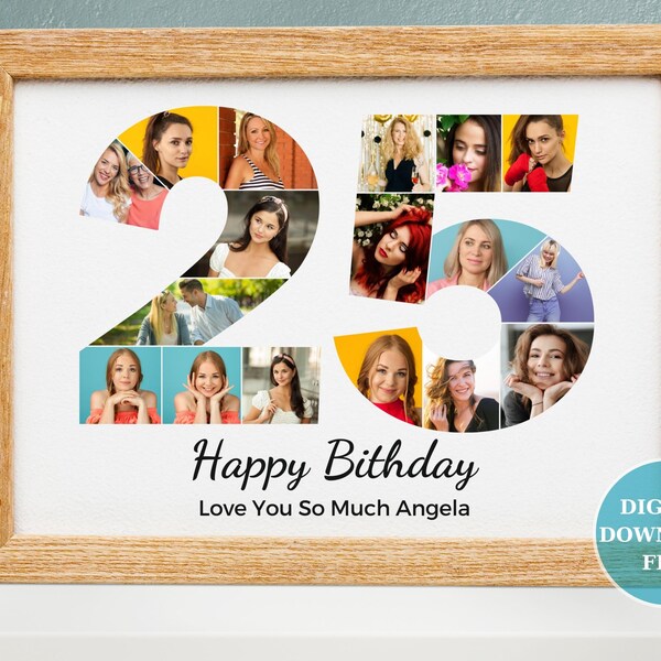 Photo Collage Frame 25th - Etsy