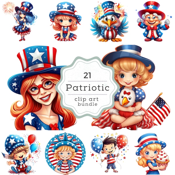 Patriotic Clipart - Etsy