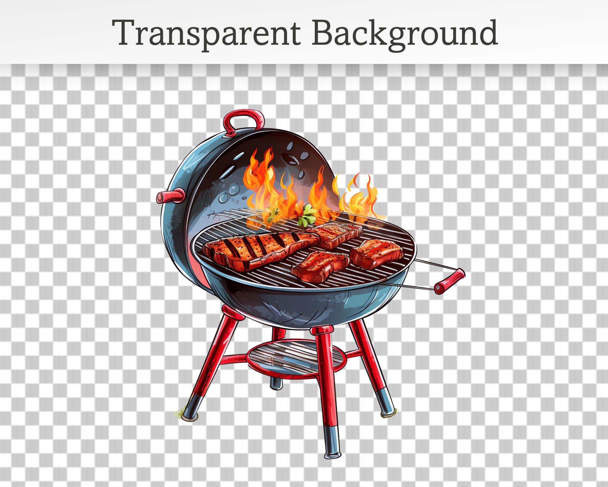 20 BBQ Clipart Free Commercial Use Transparent Background - Etsy Australia