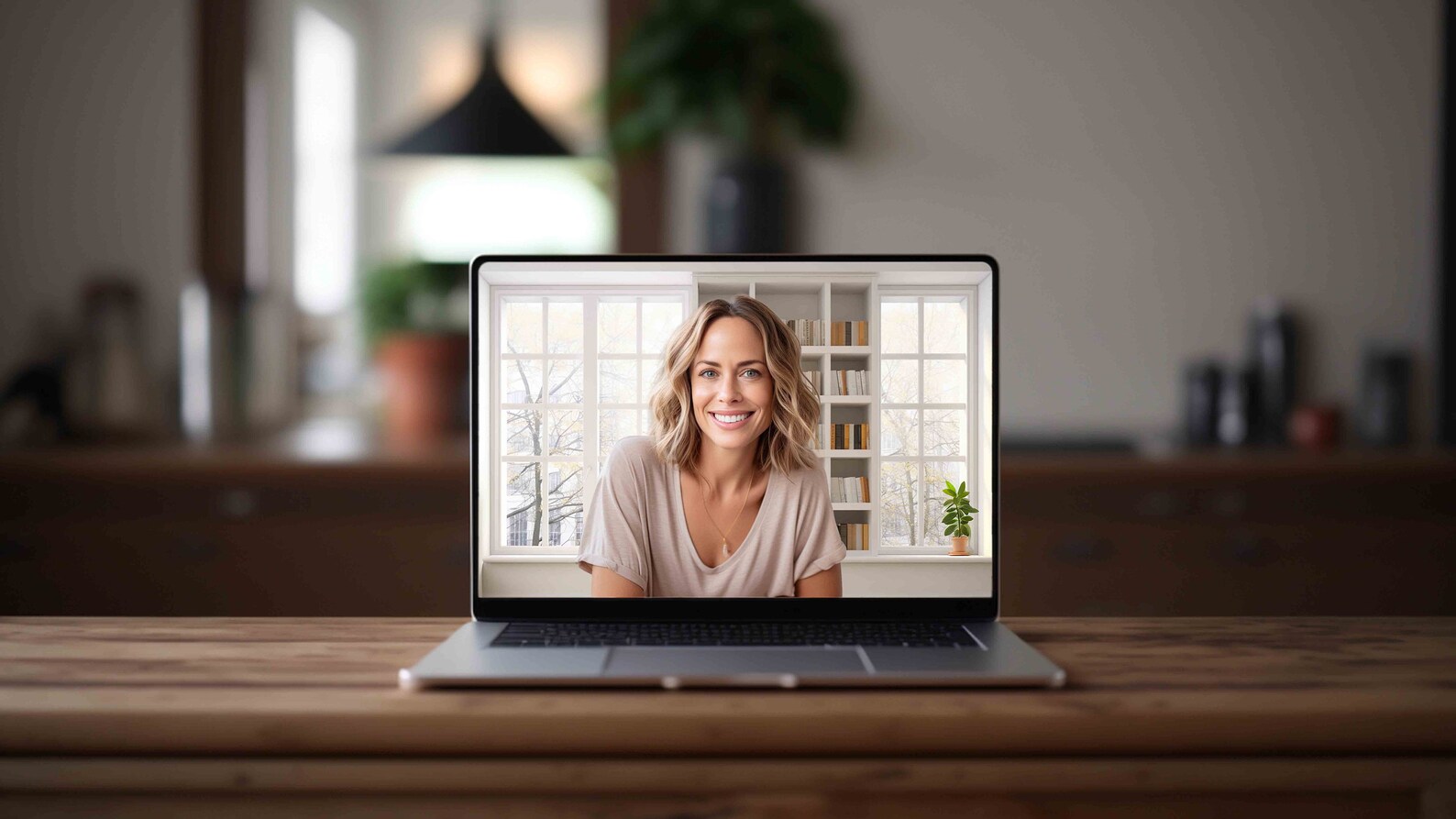 Modern Home Virtual Background | Zoom Background Home Study | Bookcase ...