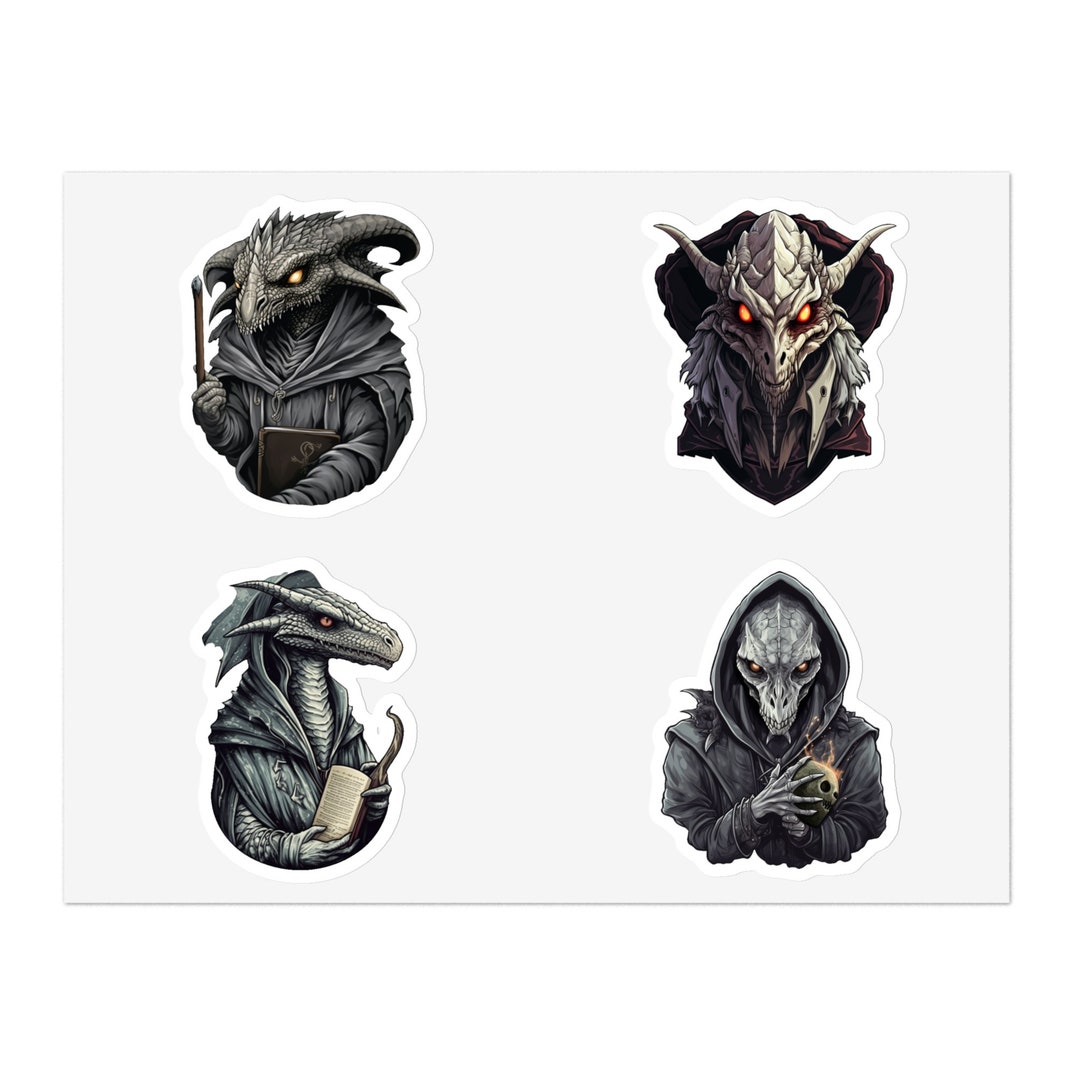 Dragon Necromancer Diablo Vinyl Stickers (4 Pack) V1 - Dungeons and ...
