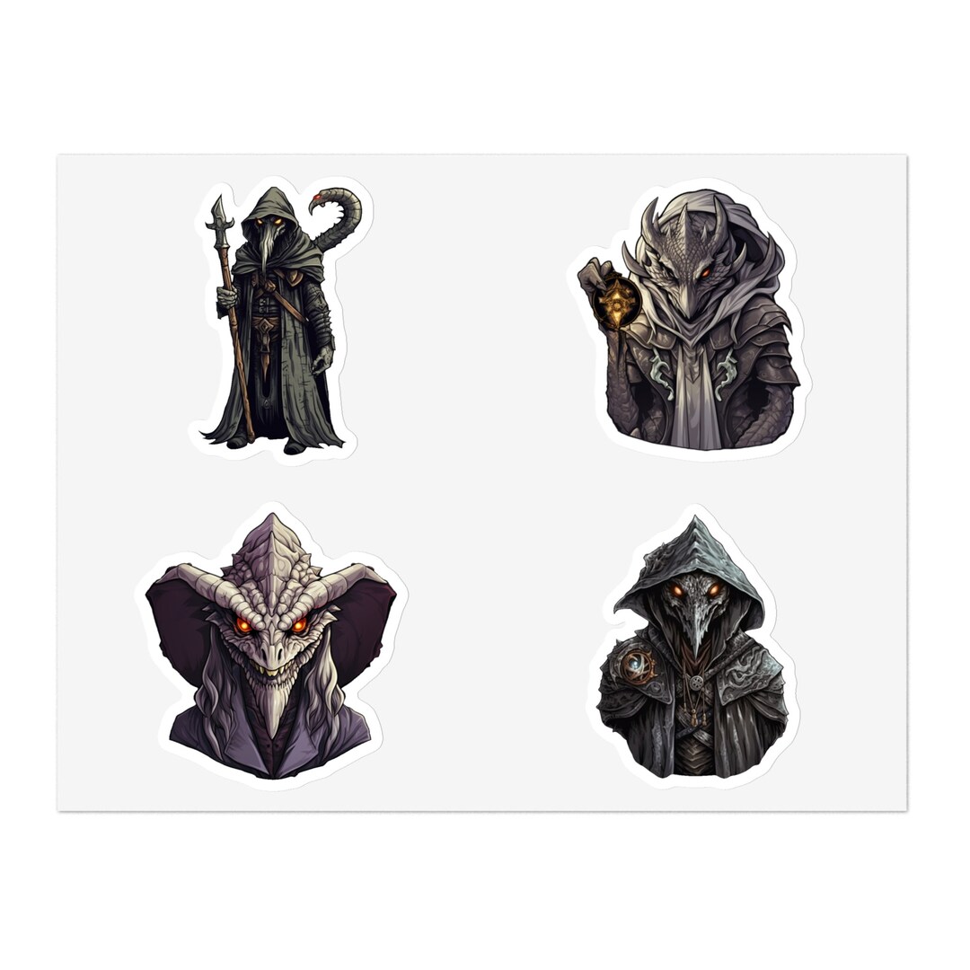 Dragon Necromancer Diablo Vinyl Stickers (4 Pack) V3 - Dungeons and ...