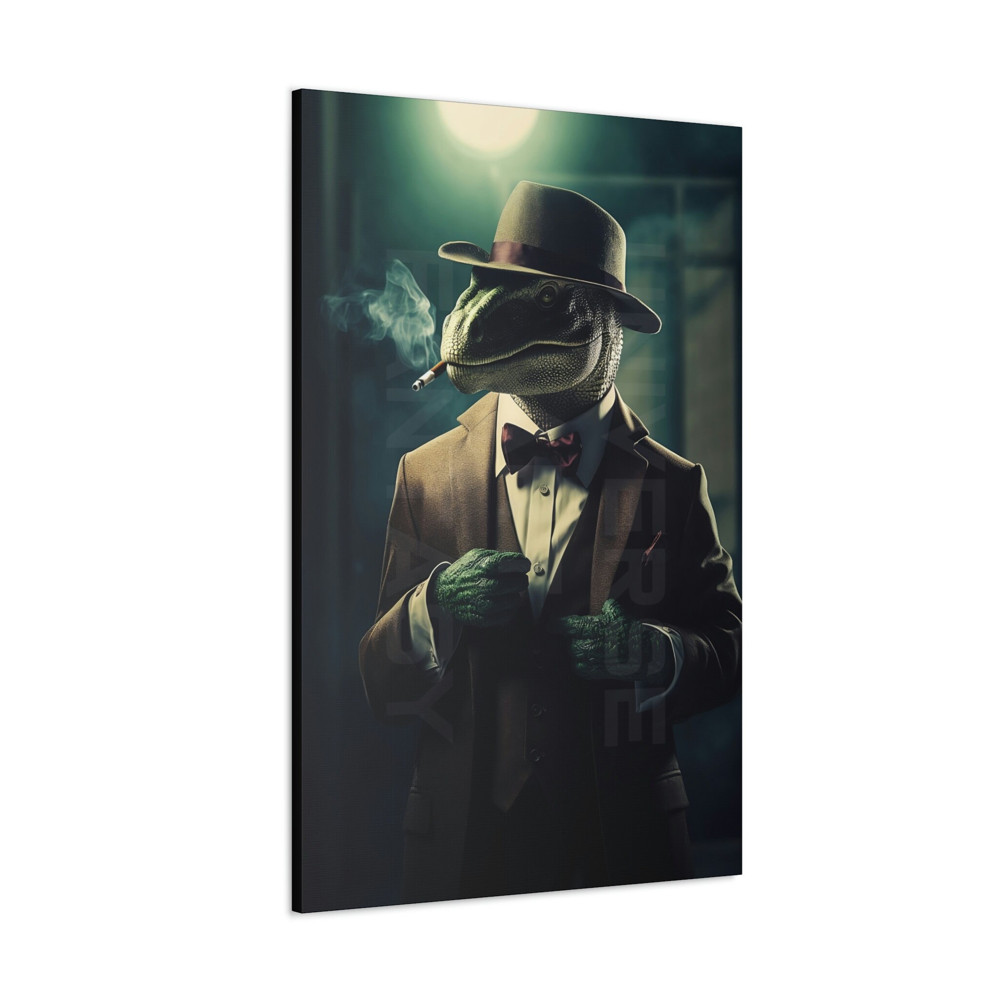 T-rex Mafia Canvas Print Portrait V4 Tyrannosaurus Rex Wall - Etsy