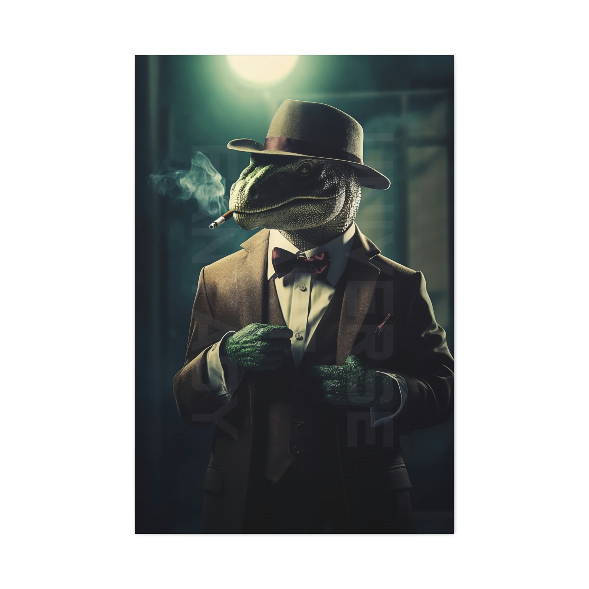 T-rex Mafia Canvas Print Portrait V4 - Tyrannosaurus Rex Wall Decor ...