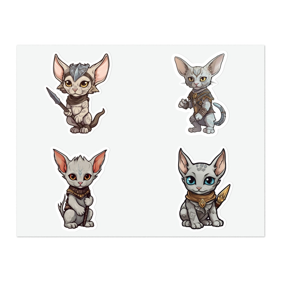 Sphynx Cat Rouge Dnd Vinyl Stickers (4 Pack) V1 - Dungeons and Dragons ...