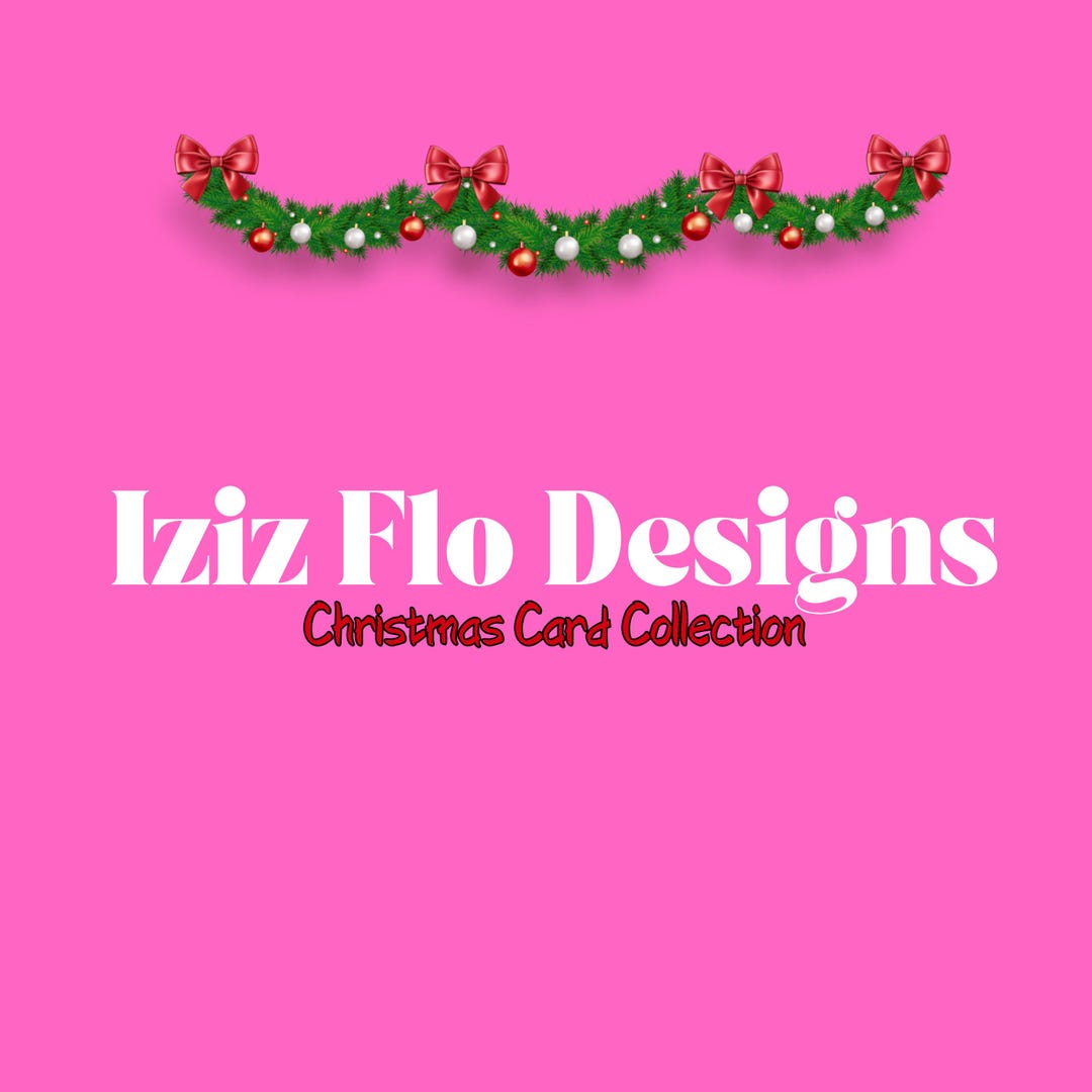 Christmas Card Collection| Izziz Flo Designs - Etsy