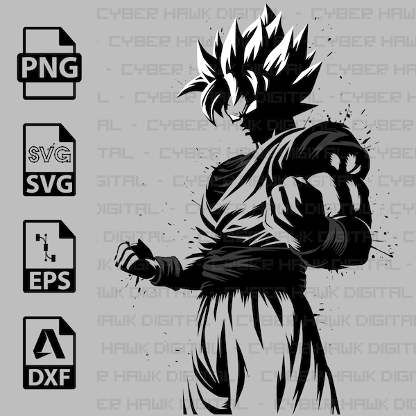 Super Saiyan Goku Png - Etsy