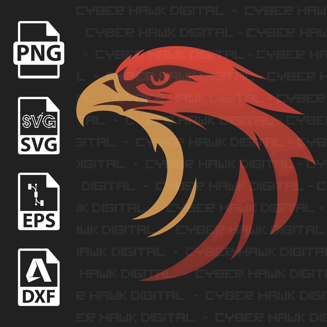 Red Eagle/hawk Logo Symbol PNG SVG and Many More Digital - Etsy