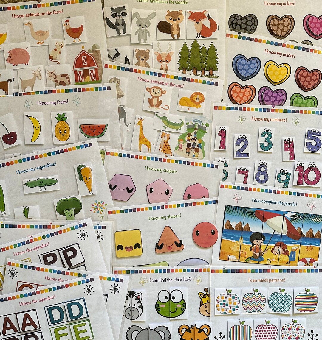 Toddler and Preschool Printable Learning Busy Book - Etsy