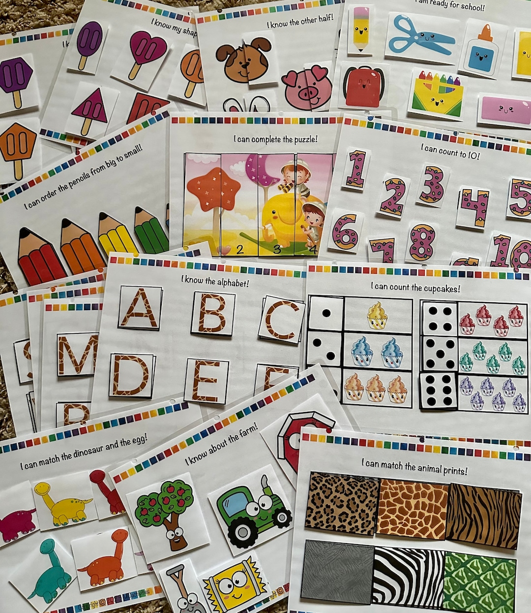 Toddler and Preschool Learning Busy Book - Etsy