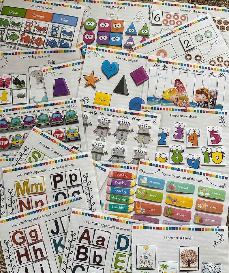 Preschool Printable Learning Busy Book - Etsy