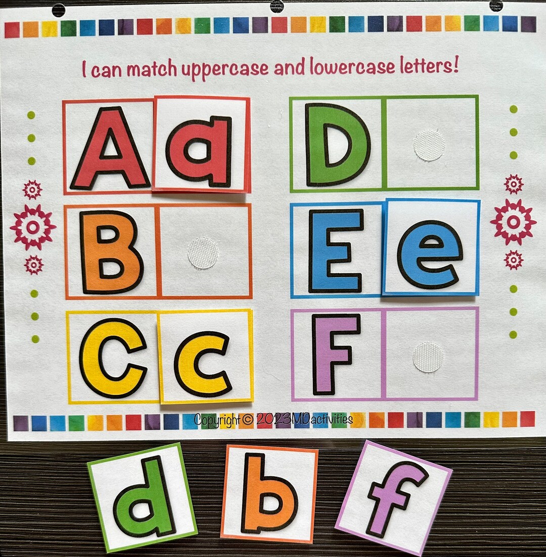 Printable Uppercase to Lowercase Alphabet Matching - Etsy