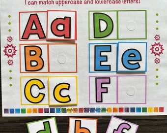 Alphabet Matching Parking Lot Printable Worksheet, Match Uppercase With ...