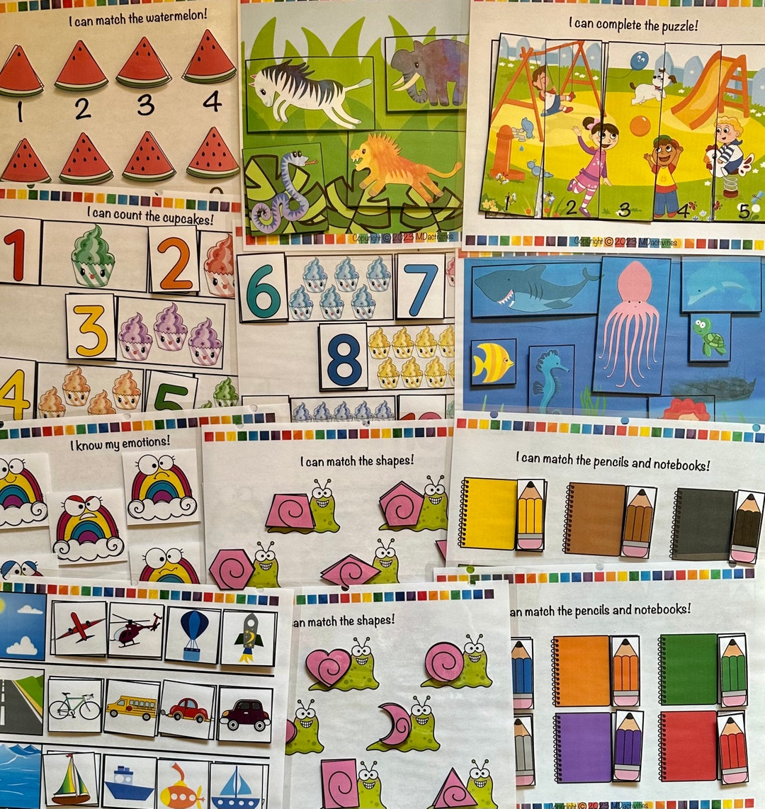 Toddler and Preschool Printable Busy Book - Etsy