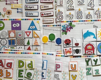 Shape and Color Matching Velcro Activity, Learning Colors Sorting ...