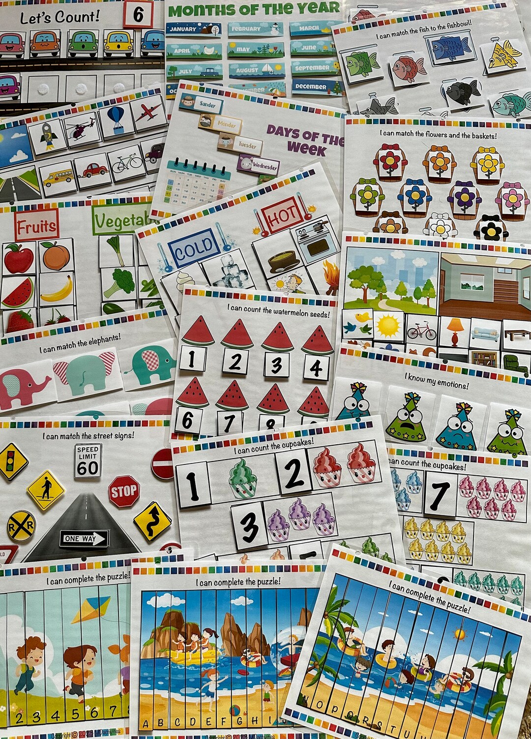 Preschool and Kindergarten Printable Learning Busy Book - Etsy