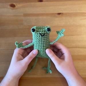 Crochet Leggy Frog (finished Product); Long Legged Frog Amigurumi - Etsy
