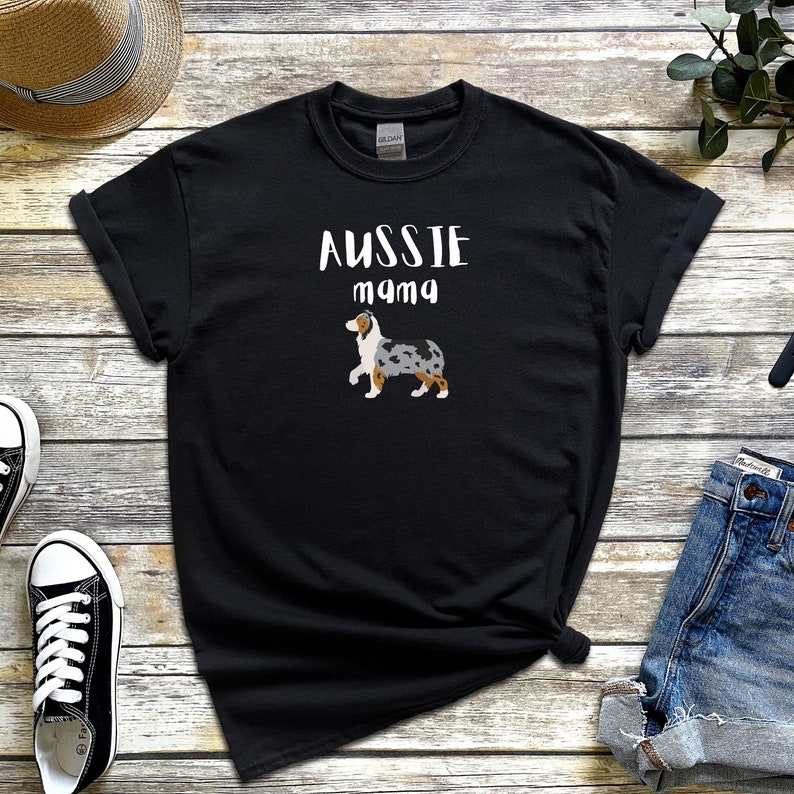 Aussie Mama Tshirt, Australian Shepherd, I Love Aussies, Aussie Dog ...