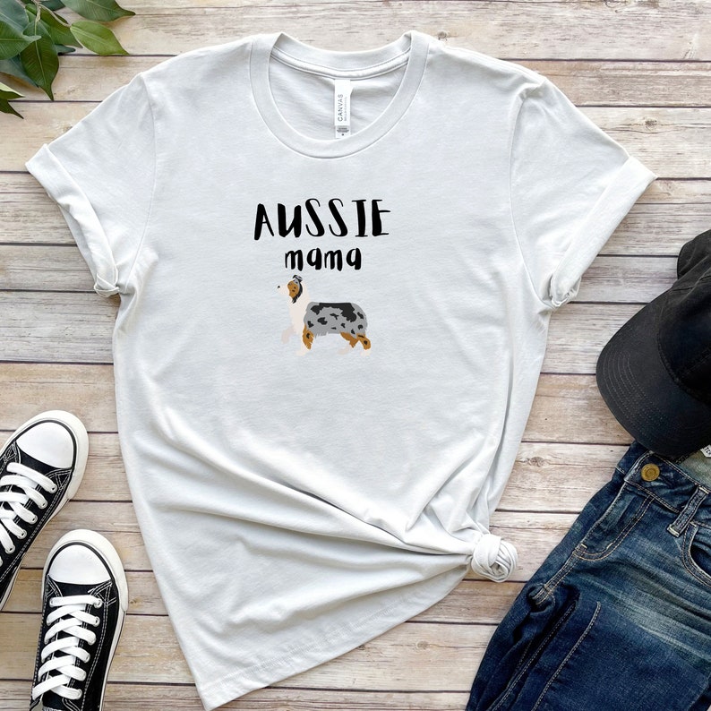 Aussie Mama Tshirt, Australian Shepherd, I Love Aussies, Aussie Dog ...