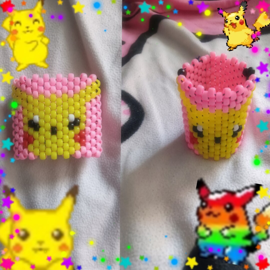 Large Peyote Stitch Pikachu Cuff :3 - Etsy