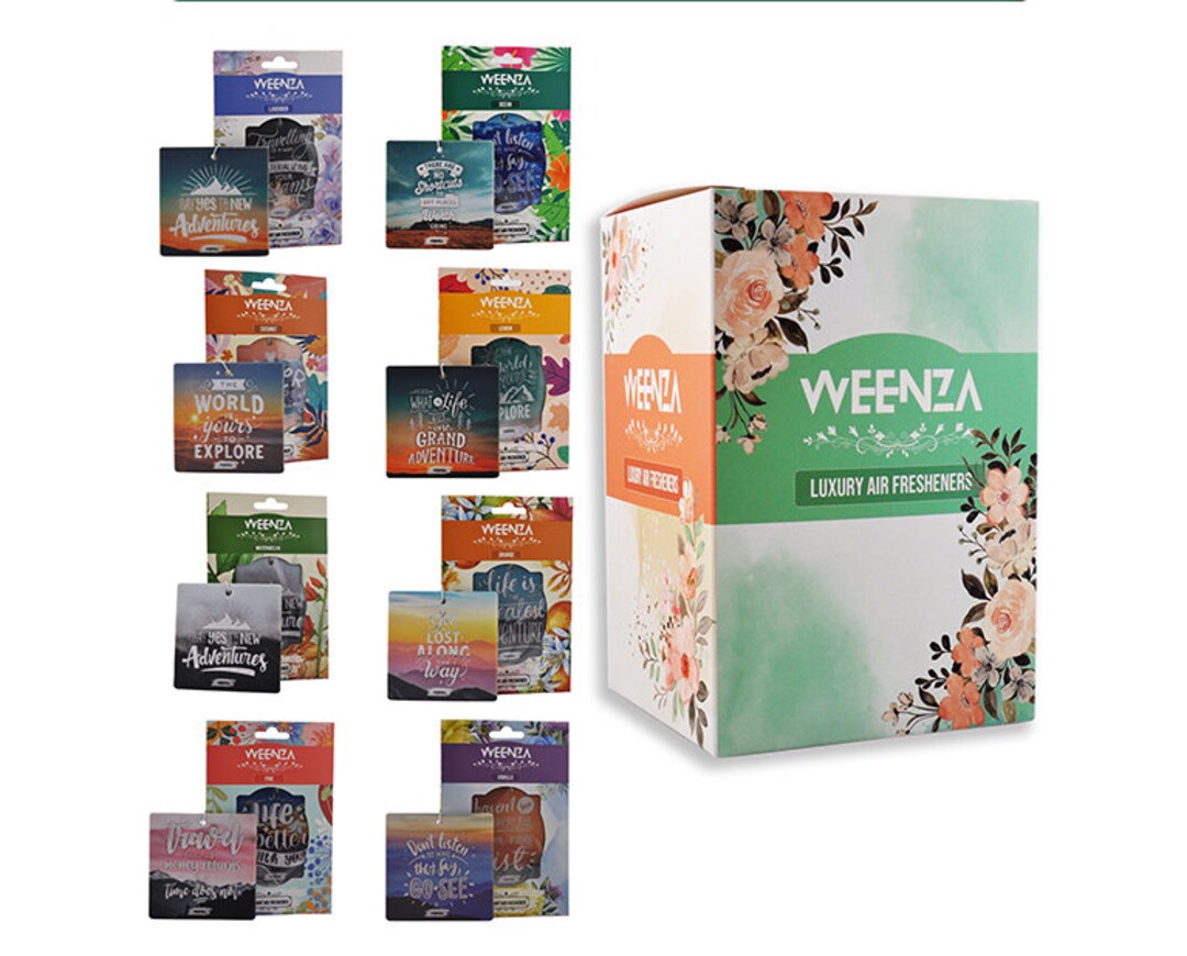WEENZA Long Lasting Car Mirror Hanging Air Fragrance (MEGA PACK of 16 ...