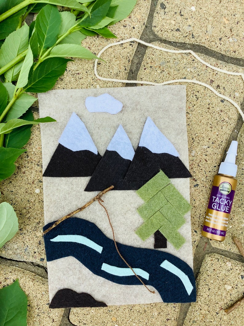 Kids Craft, DIY Kit, Camping Theme, DIY Felt Craft Kit, Set of 2 ...