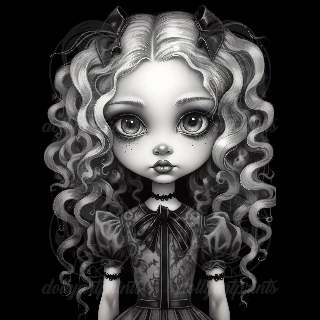 Dark Goth Gothic Blythe Doll Blonde Mystical Dark - Etsy