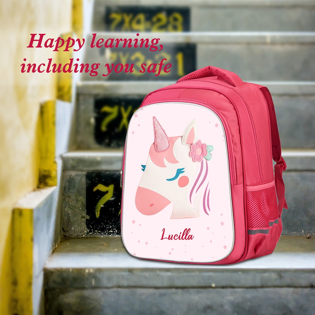 Custom Pink Named Backpack Personalized Name Bookbag Custom - Etsy