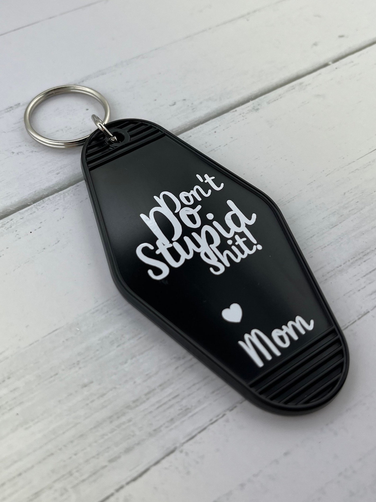 Old School Black and White Motel Keychain - Etsy