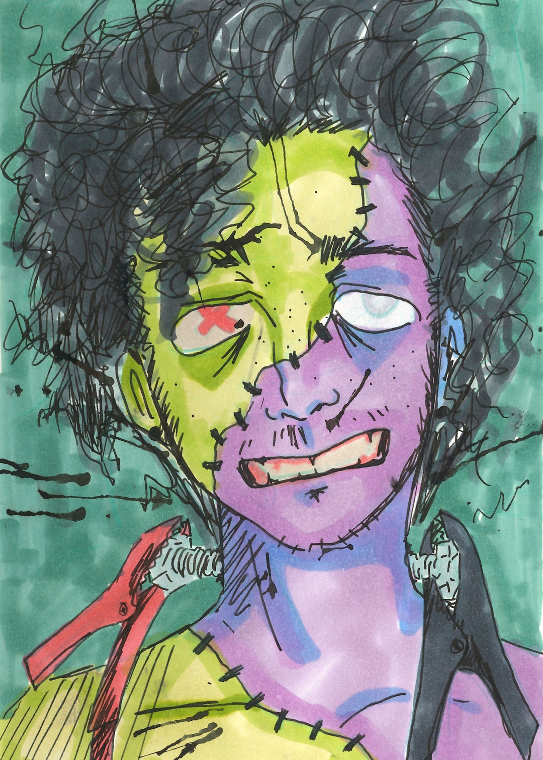 The Monster Frankenstein Inspired Digital Print Art Wall Decor - Etsy