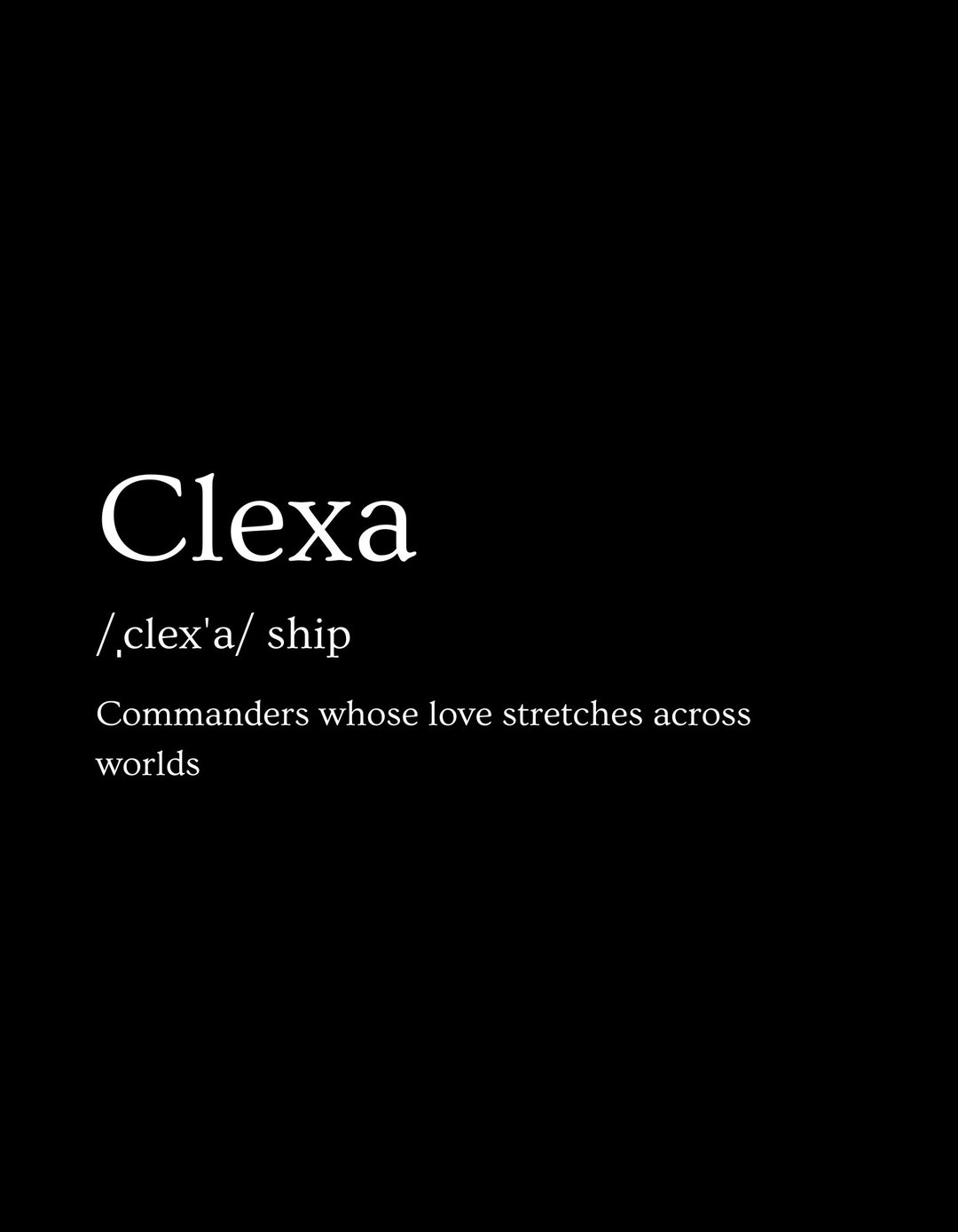 Clexa (fandom Ship) Digital Print - Etsy