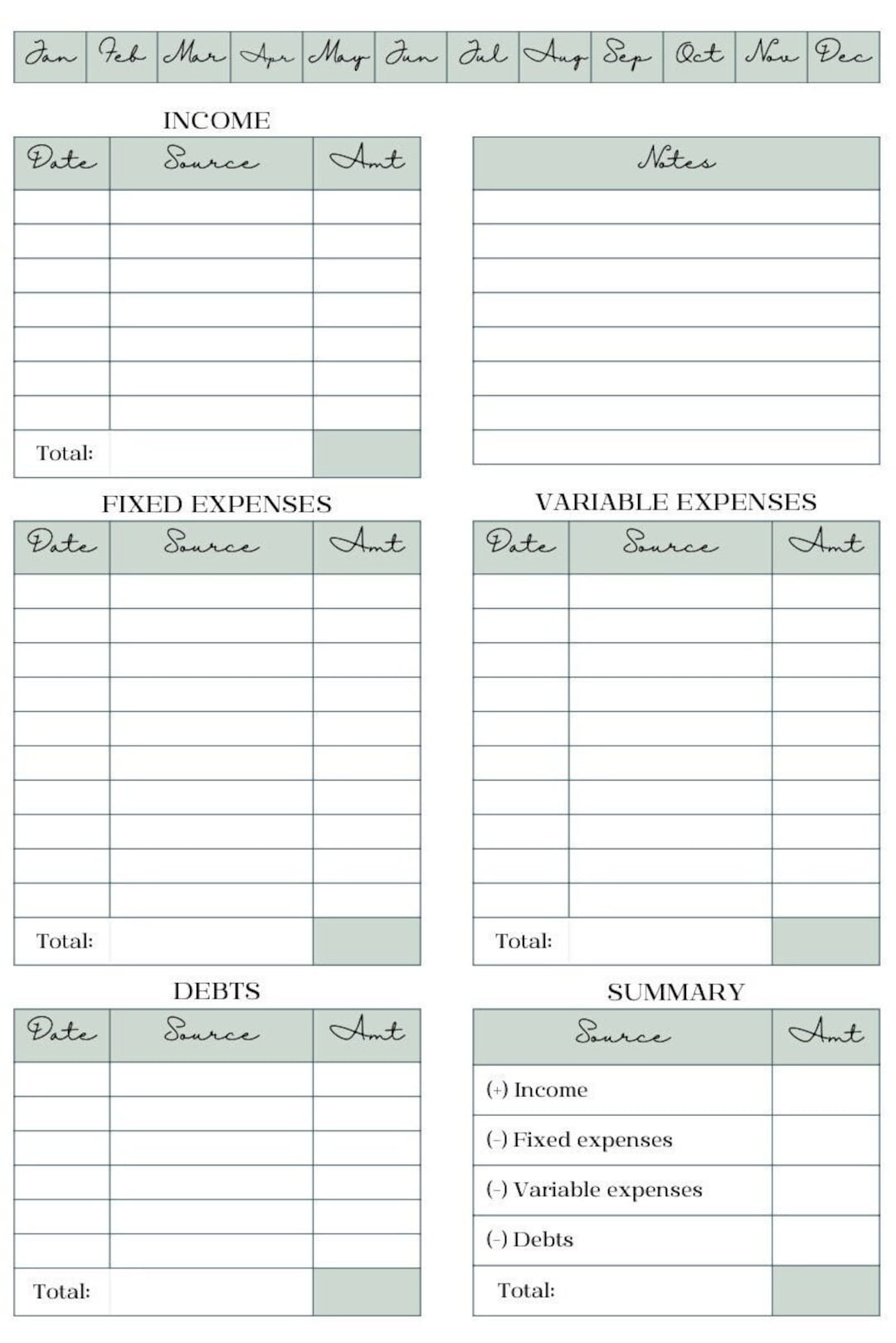Ultimate Budget Planner: Printable Budgeting Template for - Etsy