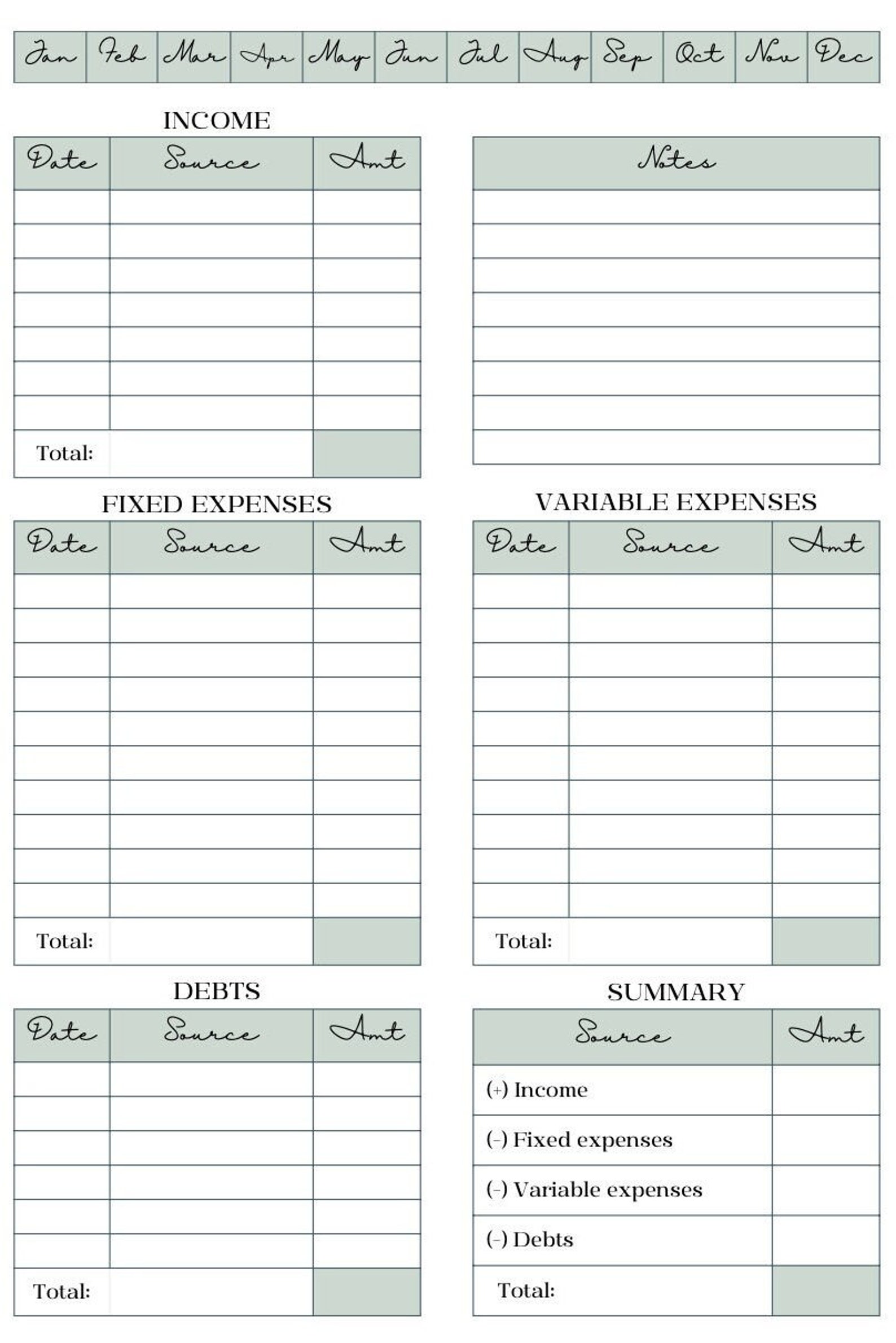 Ultimate Budget Planner: Printable Budgeting Template for Financial ...