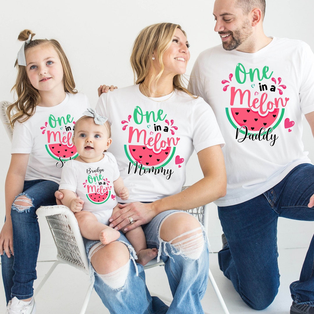 Melon Family Shirts Melon Birthday Girl Party One in a Melon Dad Mom ...
