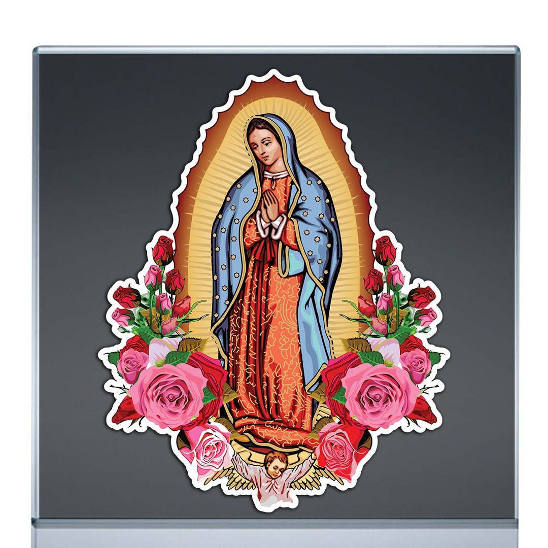 Virgin Mary Virgen De Guadalupe Sticker Decal Calcomania Virgen Maria ...