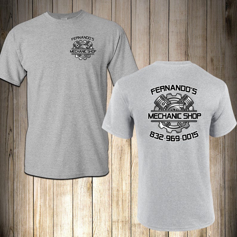 Customized Mechanic Shirt, Customized Mechanic Company Logo Shirt ...