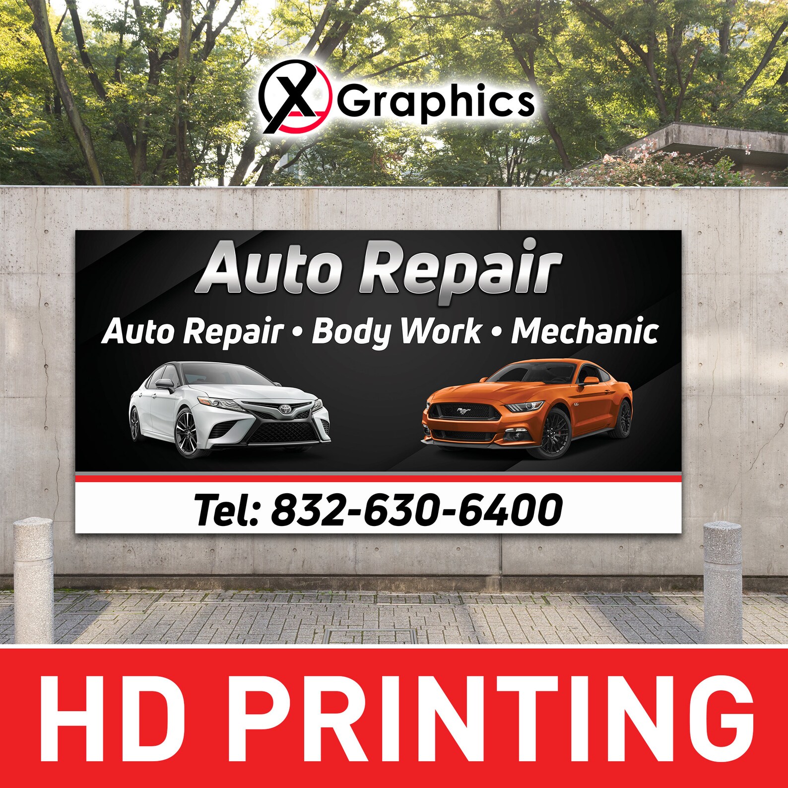 Mechanic Auto Repair Tires 13 Oz Heavy Duty Vinyl Banner Sign Metal ...