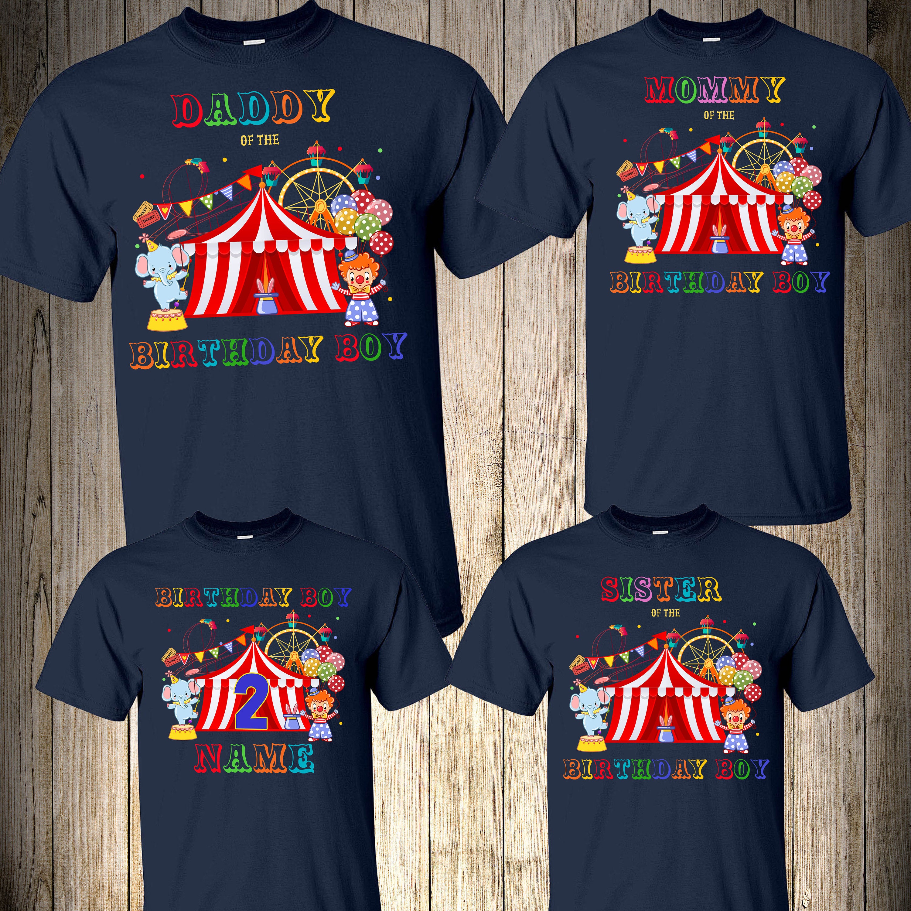Carnival Circus Family Shirts Circus Birthday Girl Birthday Boy Party ...