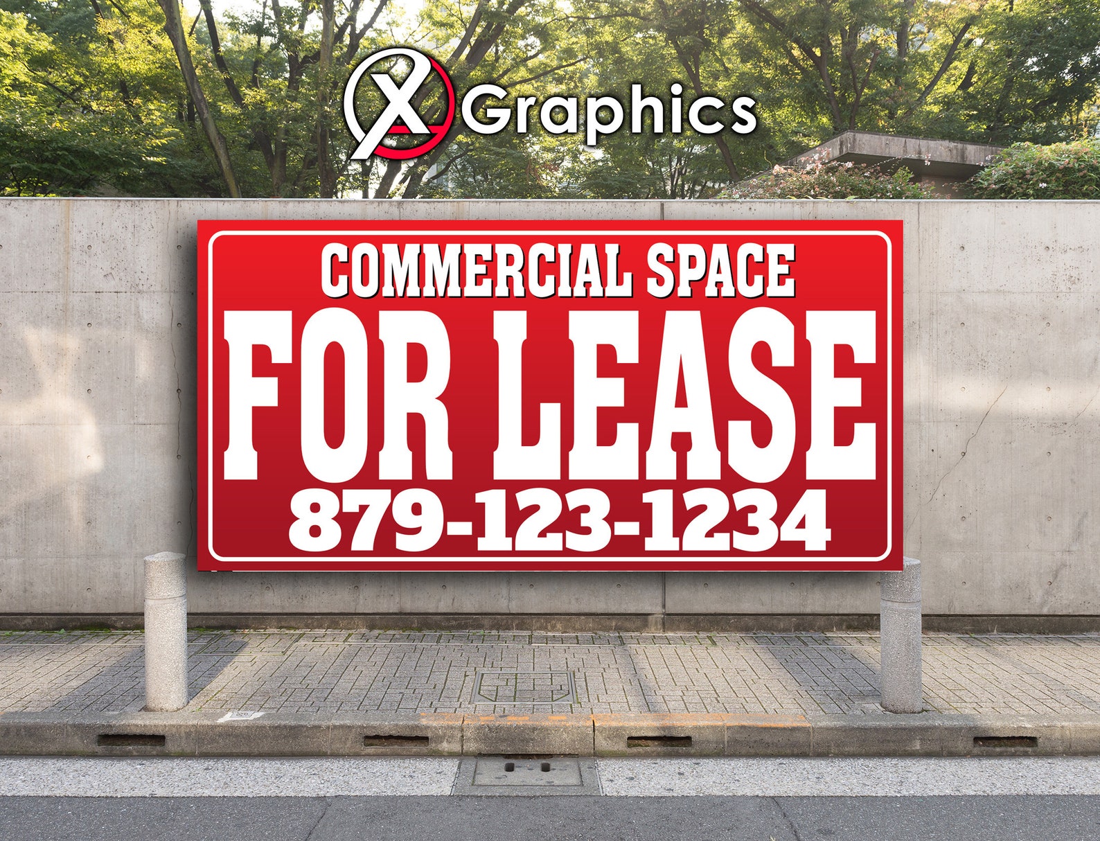 For Lease Sign for Lease Banner 13 Oz Heavy Duty Sign With Metal ...