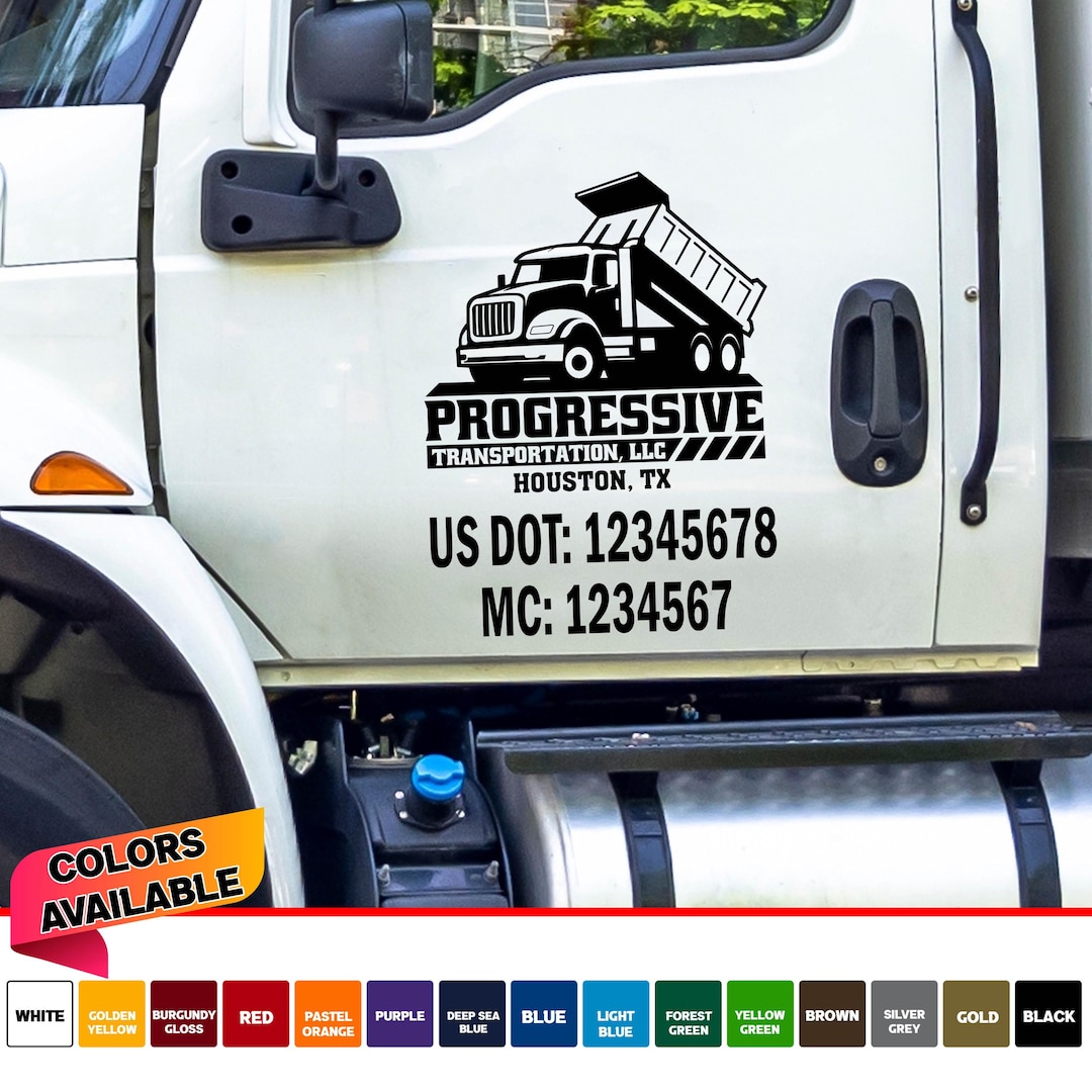 Truck Lettering Fully Customizable Trucking Decal Your Company Name or ...