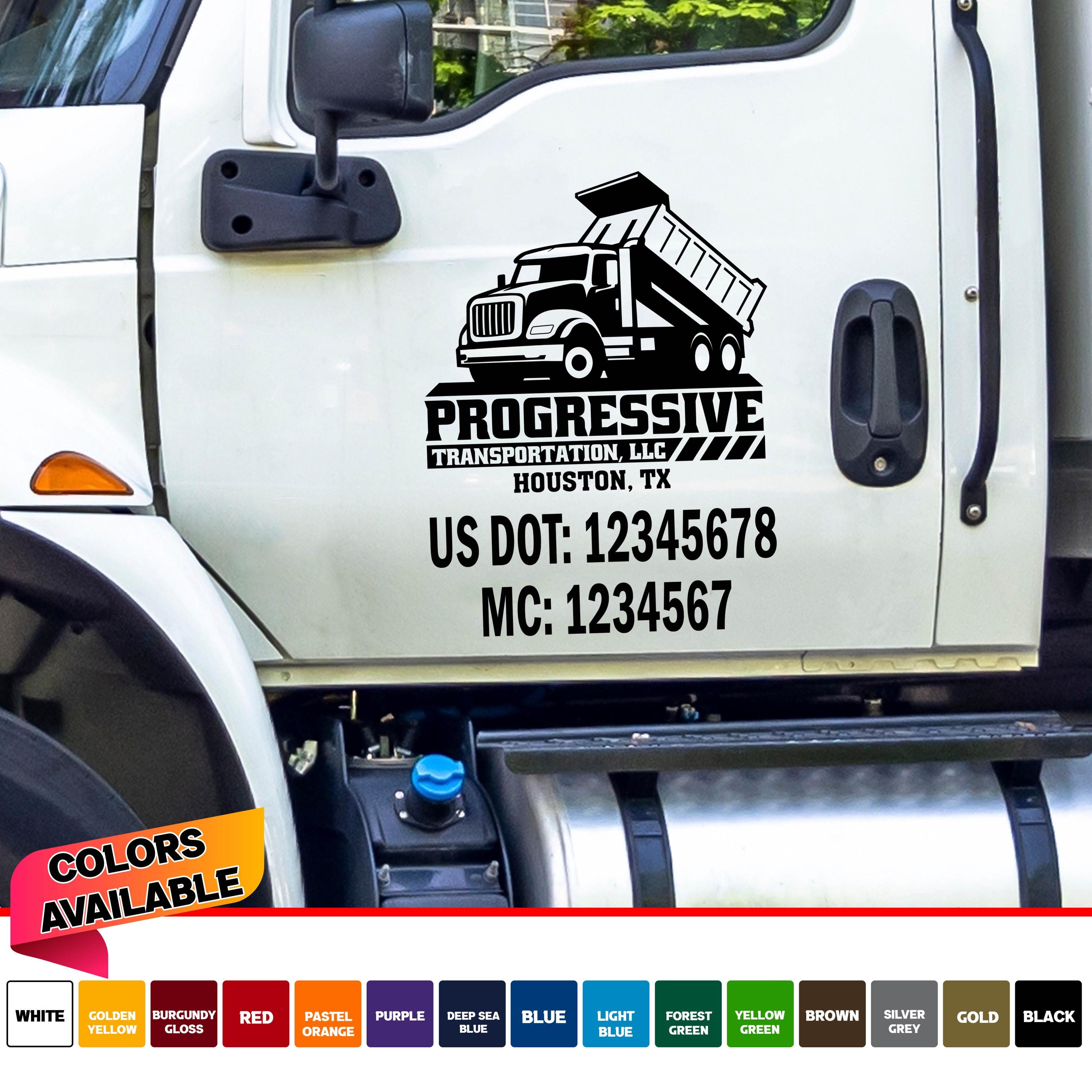 Truck Lettering Fully Customizable Trucking Decal Your Company Name or ...