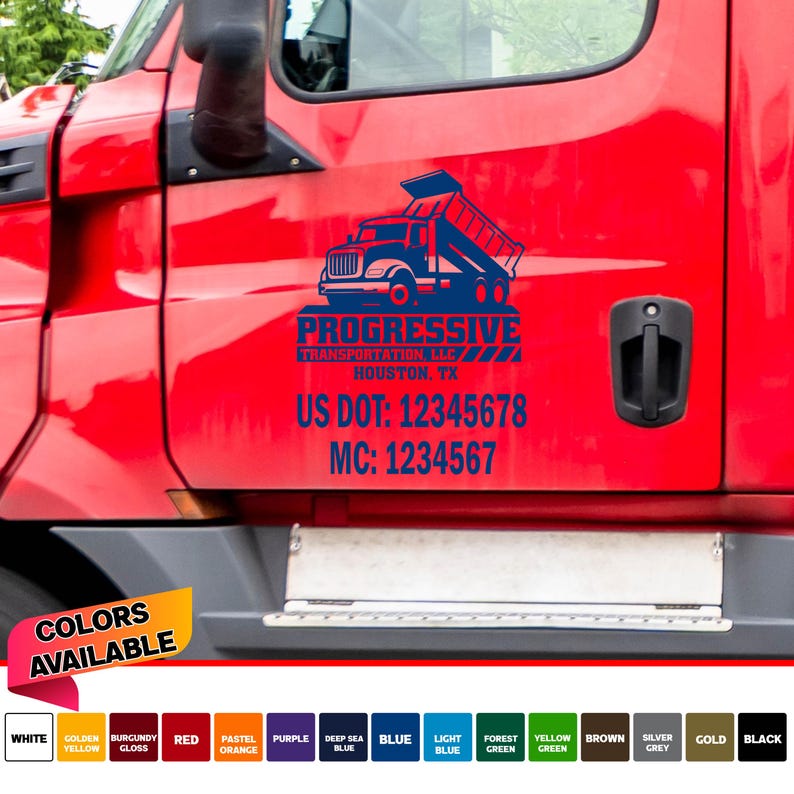Truck Lettering Fully Customizable Trucking Decal Your Company Name or ...