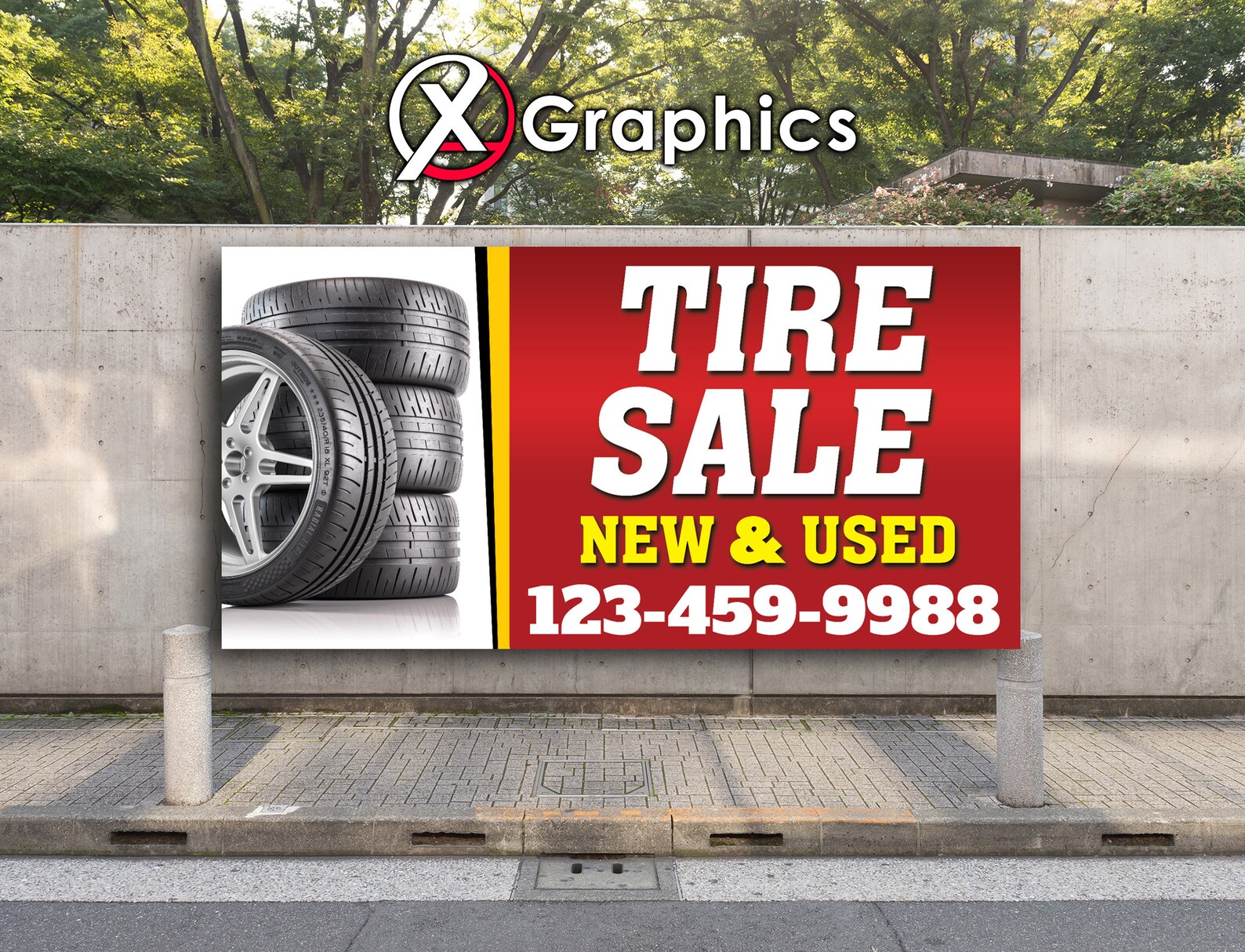 Tire Sale Tire Shop Service 13 Oz Heavy Duty Viny Banner Sign Metal ...