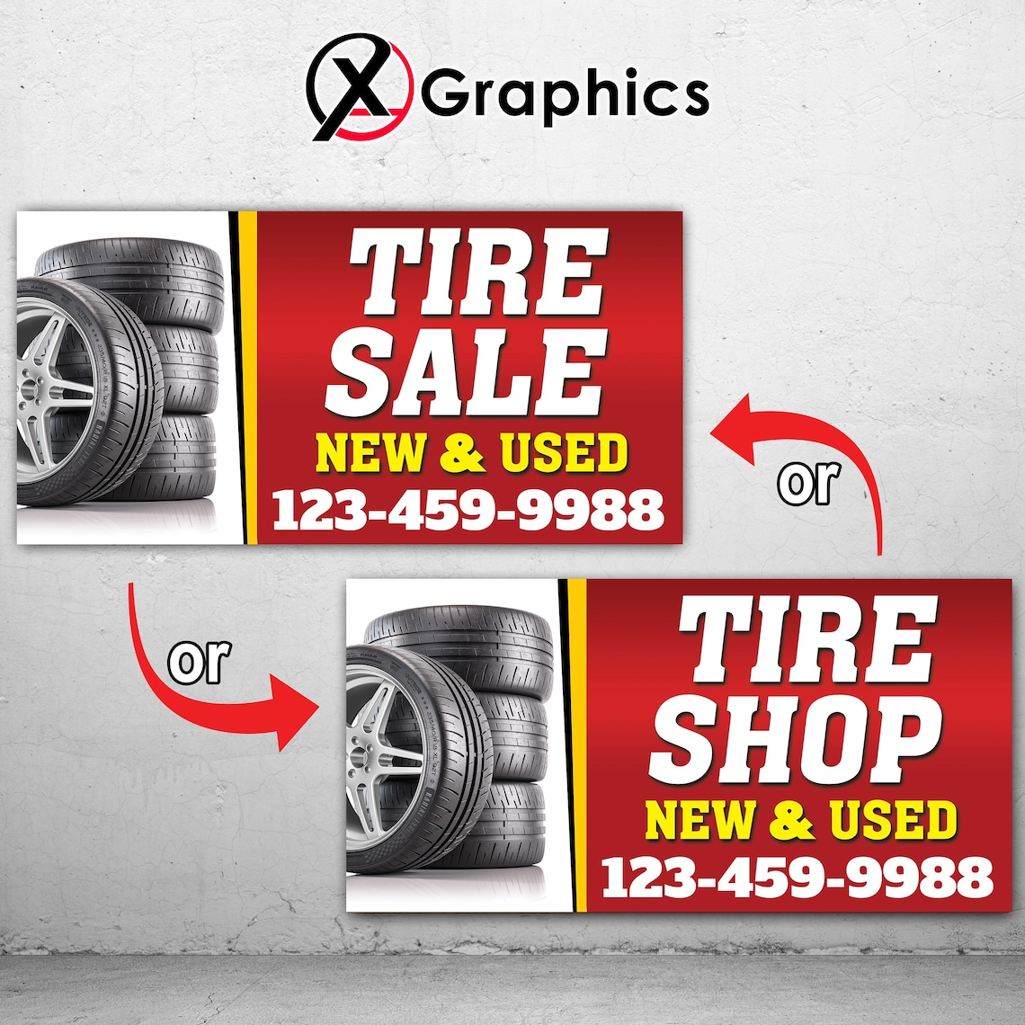 Tire Sale Tire Shop Service 13 Oz Heavy Duty Viny Banner Sign Metal ...