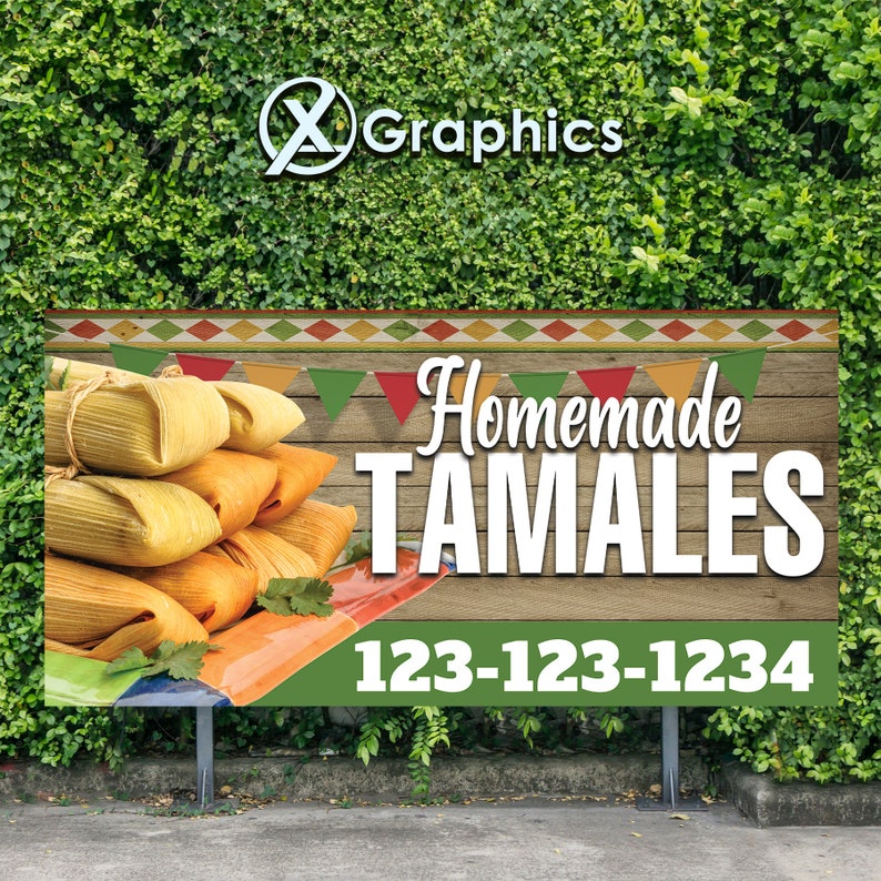 Fresh Tamales 13 Oz Heavy Duty Vinyl Banner Sign With Metal Grommets ...